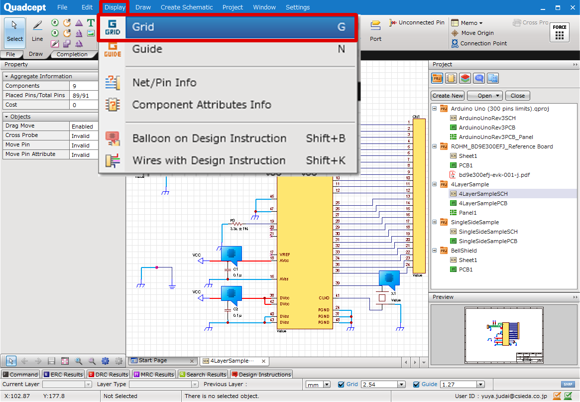 Quadcept - Change GRID